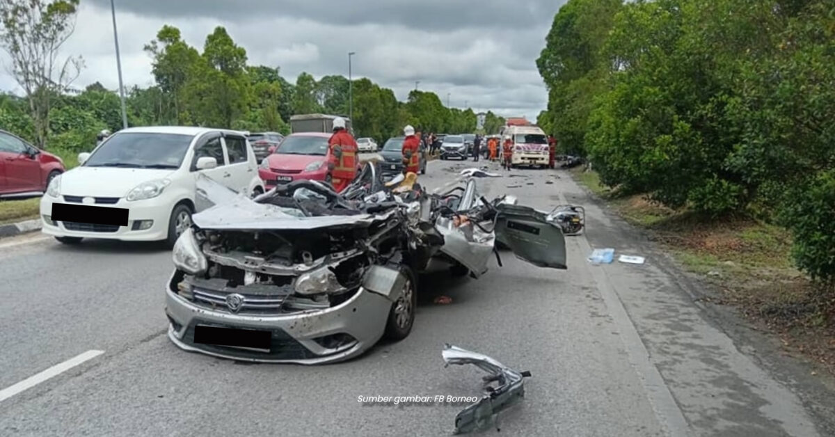 Kenderaan Bersepai, Kemalangan Ngeri Akibatkan 4 Maut Di Jalan Stutong Aeroville