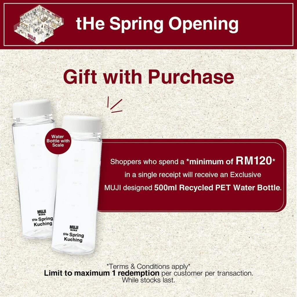 MUJI Bakal Buka Cawangan Pertama Sarawak Di The Spring Mulai Esok