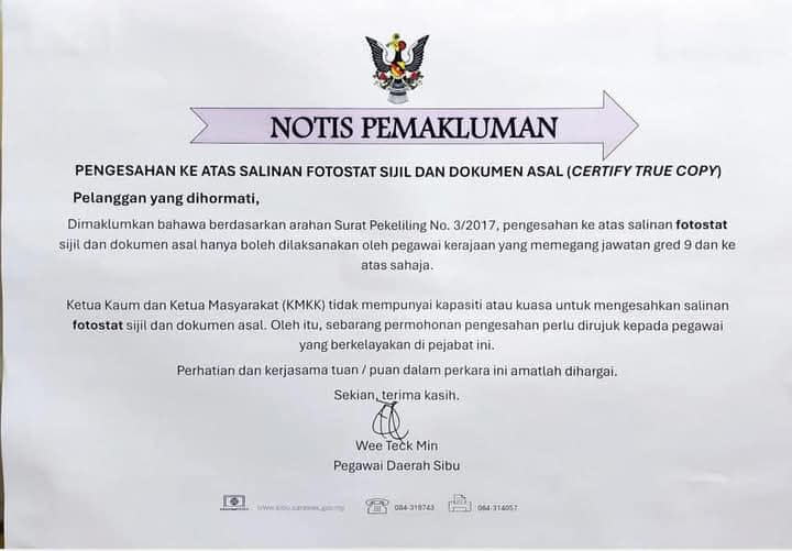 Hanya Pegawai Kerajaan Layak Sahkan Salinan Sijil Dan Dokumen Asal, Ini ...
