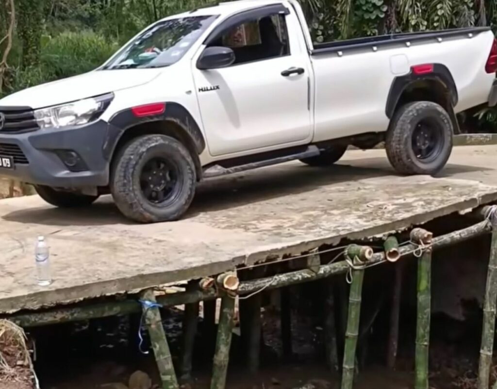 Penduduk Kampung Di Sabah Bina Jambatan Guna Buluh Sebagai Tiang Raih ...