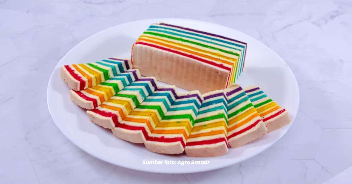 Kenali Kek Lapis Pelangi, Kegemaran Kanak-Kanak Di Hari Raya