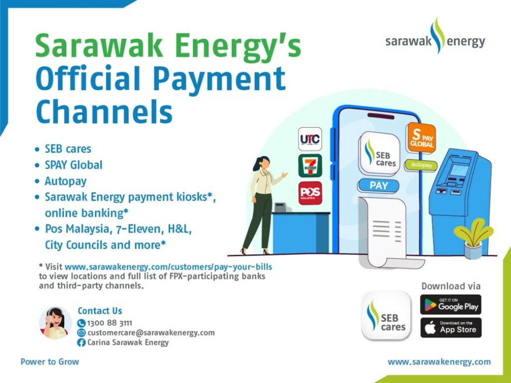 Sarawak Energy Ingatkan Pengguna Untuk Guna Saluran Pembayaran Rasmi Sahaja