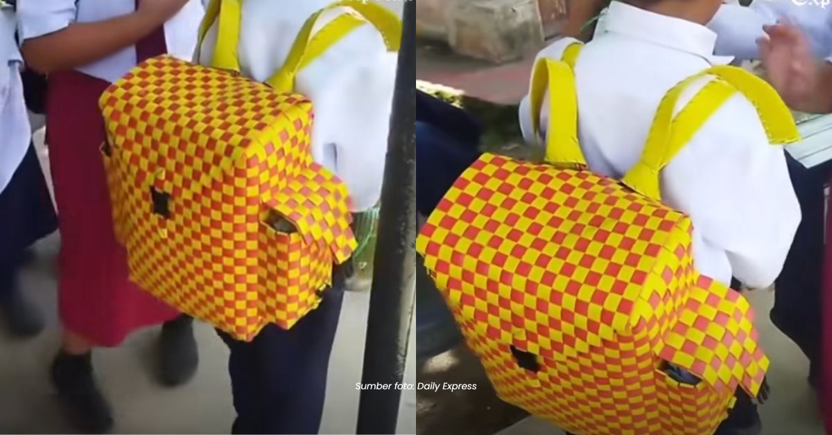 Murid Di Sabah Guna Beg Sekolah Kraftangan Buat Netizen Kagum